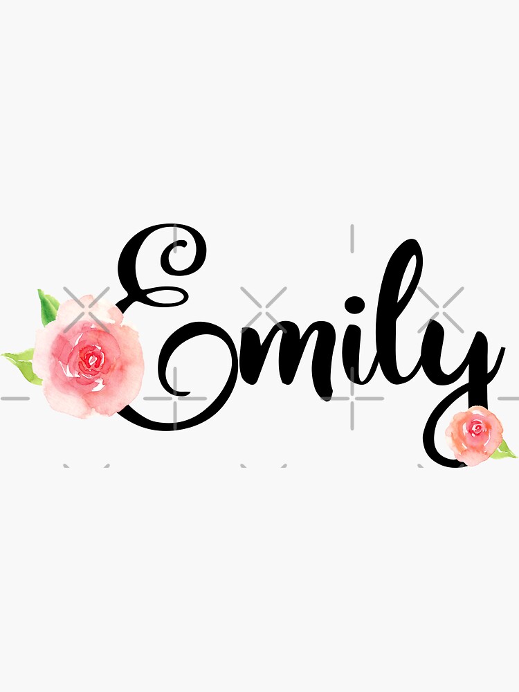 "Emily" Sticker for Sale by ApricotBlossom | Redbubble