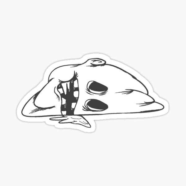 "Sloppy Face" Sticker by DeflatedPickle | Redbubble