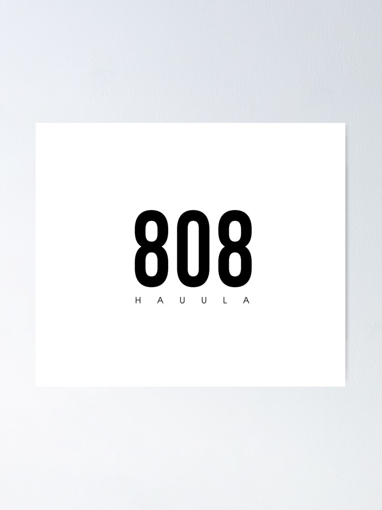 "Hauula, HI - 808 Area Code design" Poster for Sale by CartoCreative ...