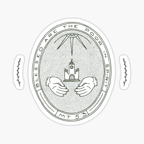 "Beatitude #1 - Mt. 5:3" Sticker for Sale by nihilsinedesign | Redbubble
