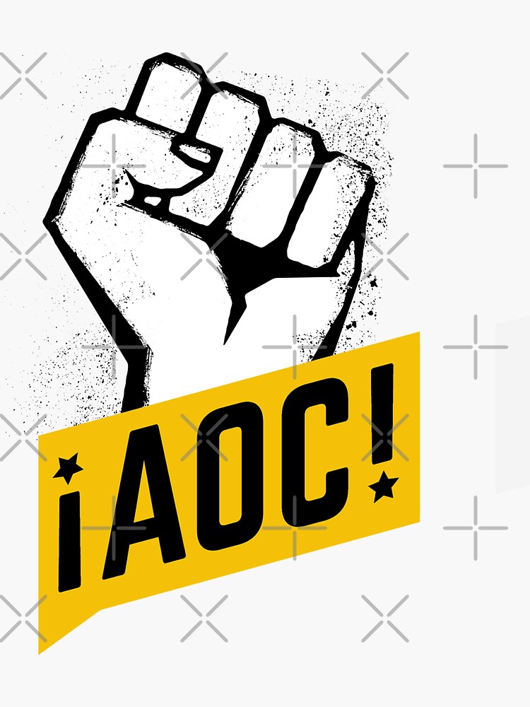 "AOC FIST" Sticker for Sale by popdesigner | Redbubble