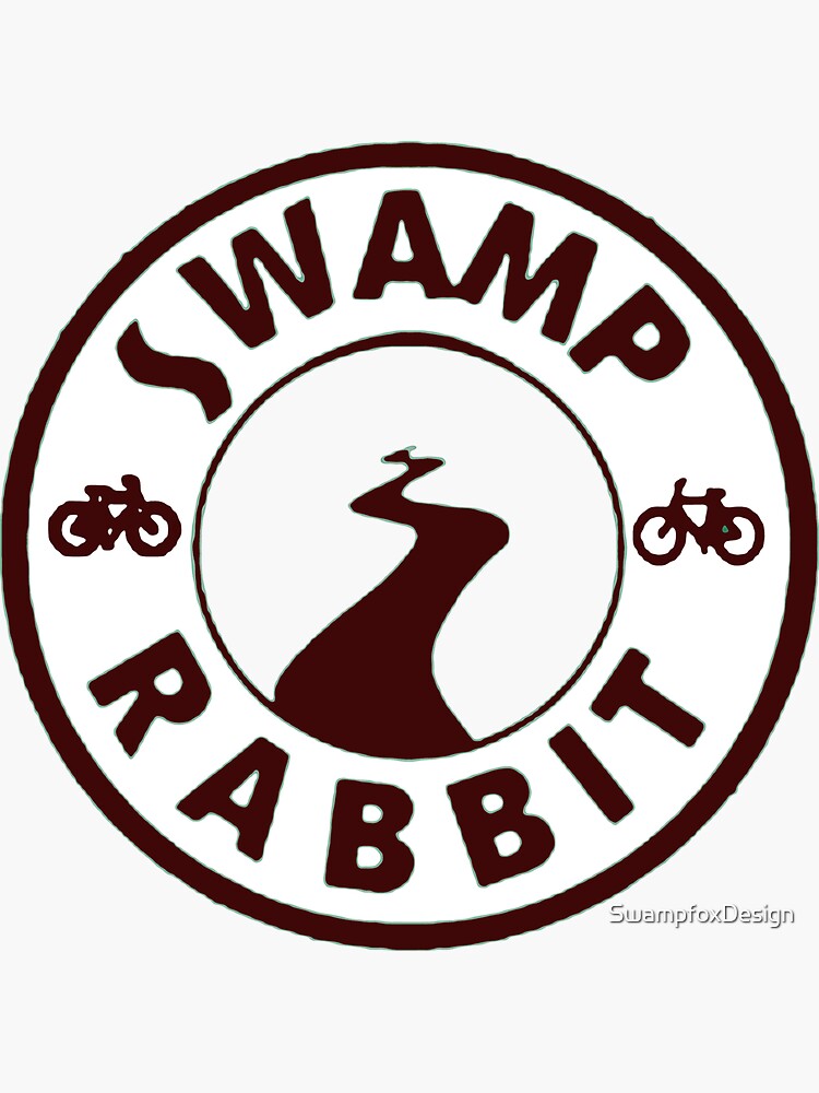 "Swamp Rabbit Trail" Sticker for Sale by SwampfoxDesign | Redbubble