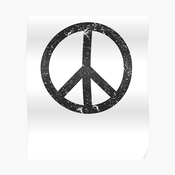 "Distressed Peace Sign Vintage" Poster for Sale by gd50 | Redbubble