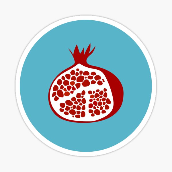 "pomegranate " Sticker for Sale by bcotterdesigns | Redbubble