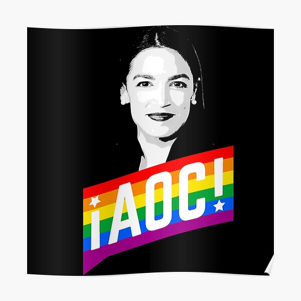 "AOC PRIDE" Poster for Sale by popdesigner | Redbubble