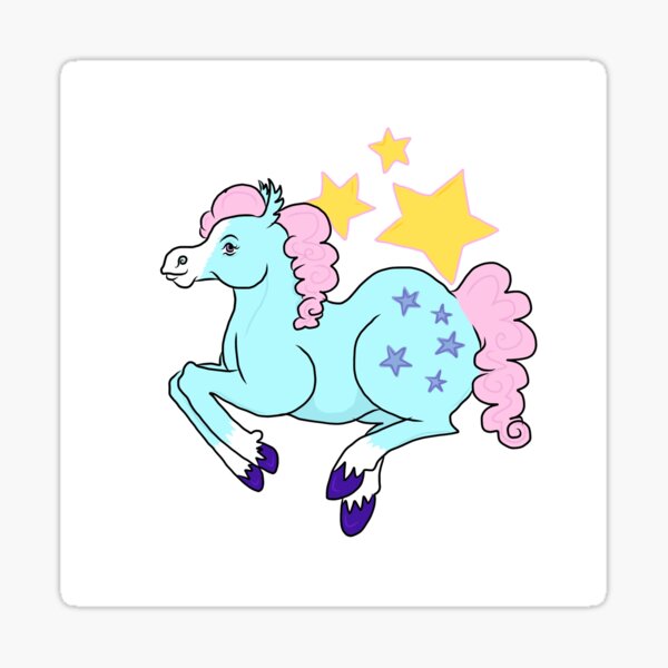 "Astrid the Star Pony (White Background)" Sticker by Mernion | Redbubble