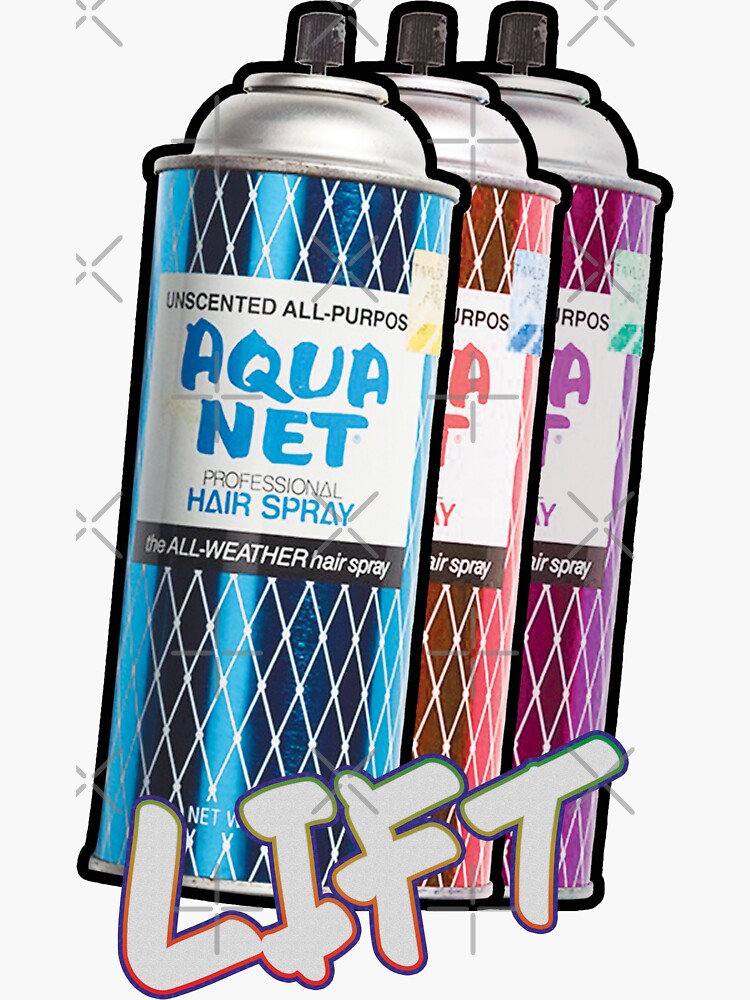"Do You Even Lift? Aqua Net" Sticker for Sale by namelessshape | Redbubble