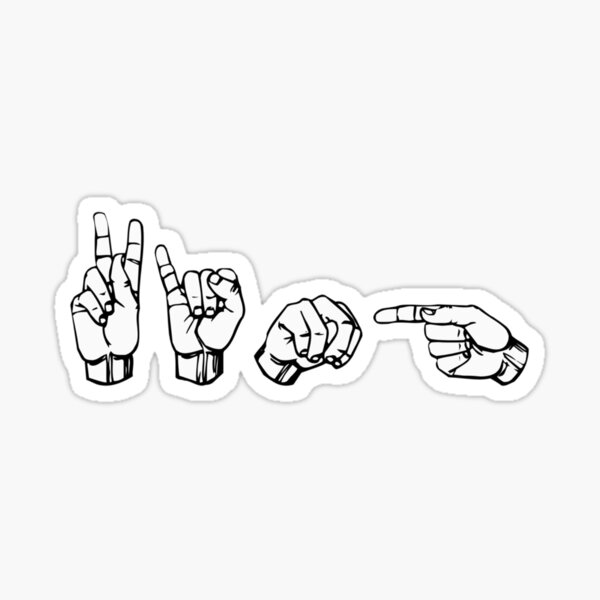 "King - American Sign Language " Sticker for Sale by Kliethermes28 ...