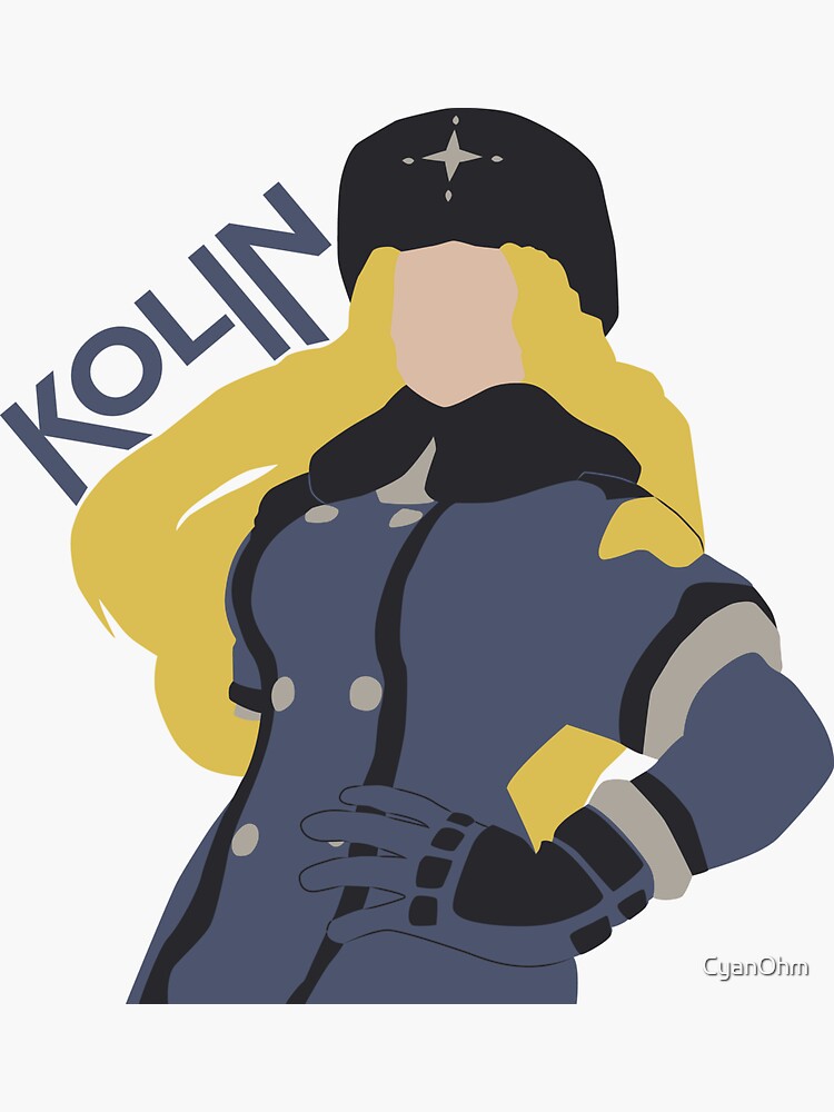 "Kolin SFV Minimalist Vector Trace" Sticker for Sale by CyanOhm | Redbubble