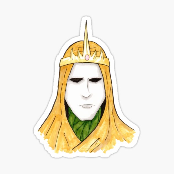 "King in yellow face mask" Sticker for Sale by PinUpsandPulp | Redbubble