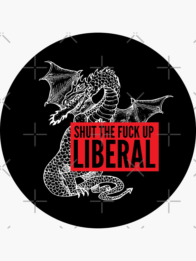 "STFU LIBERAL" Sticker by LaBearDod | Redbubble