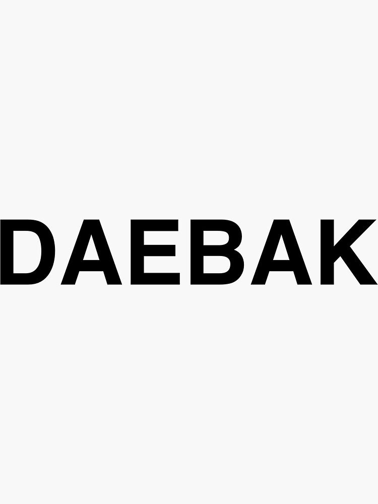 "Daebak" Sticker by Disneylandrew | Redbubble