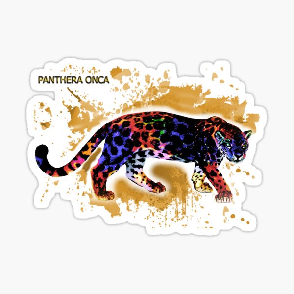 "Panthera Onca Yellow" Sticker for Sale by chrishbk67 | Redbubble