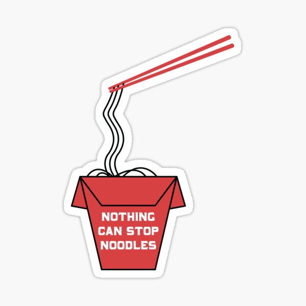"James May: "Nothing Can Stop Noodles" III" Sticker for Sale by ...