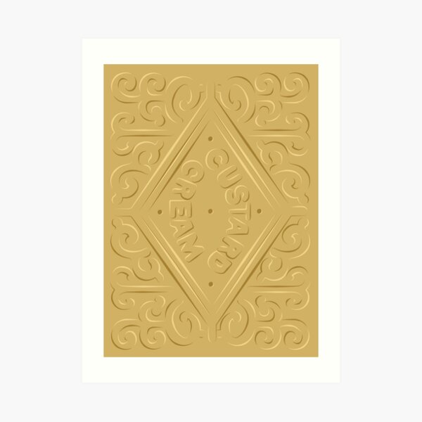 Custard Cream Art Prints | Redbubble