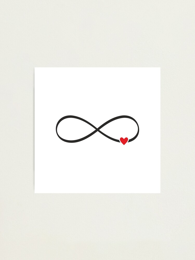 Lámina fotográfica «Símbolo de infinito corazón infinito signo icono ...