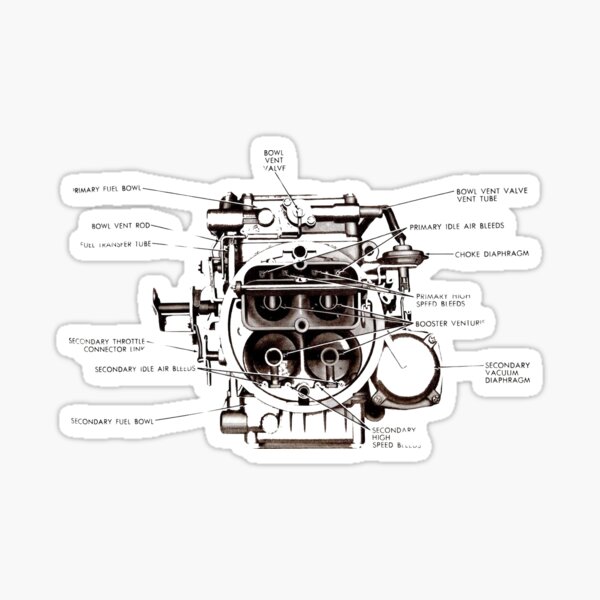 "The Four Barrel Carb" Sticker for Sale by carter37601 | Redbubble