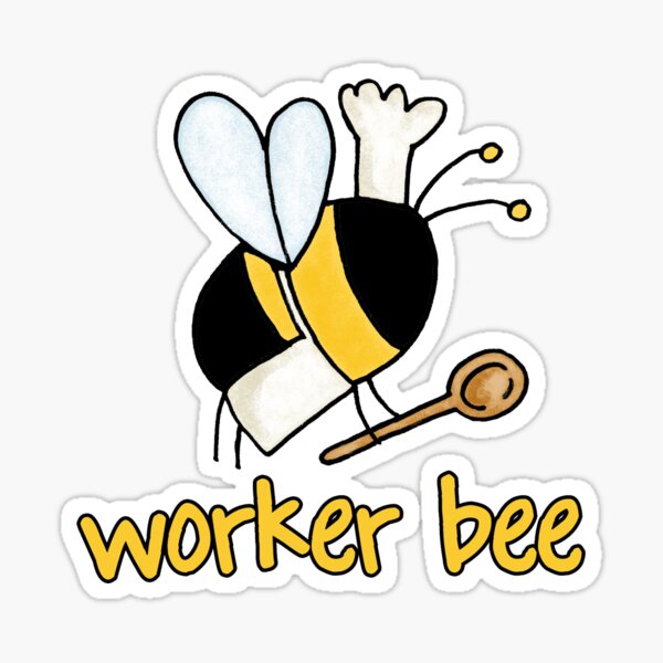 "Worker bee - cook/chef" Sticker by cfkaatje | Redbubble