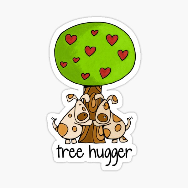 "Tree huggers" Sticker for Sale by cfkaatje | Redbubble