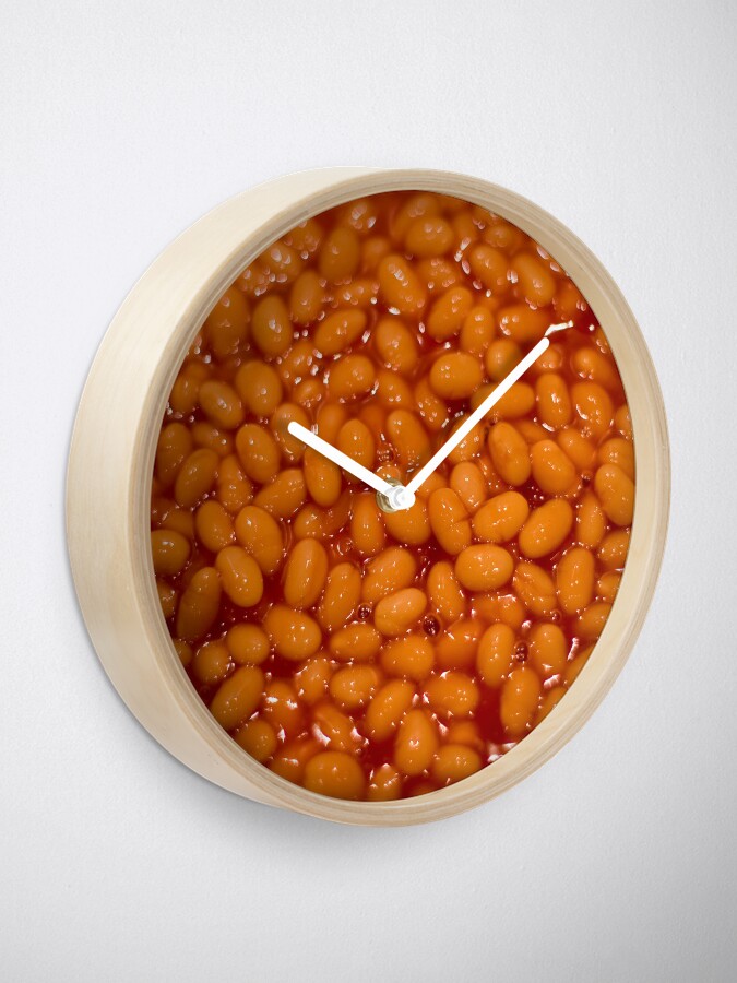 "Baked Beans" Clock for Sale by jamdonut1 | Redbubble