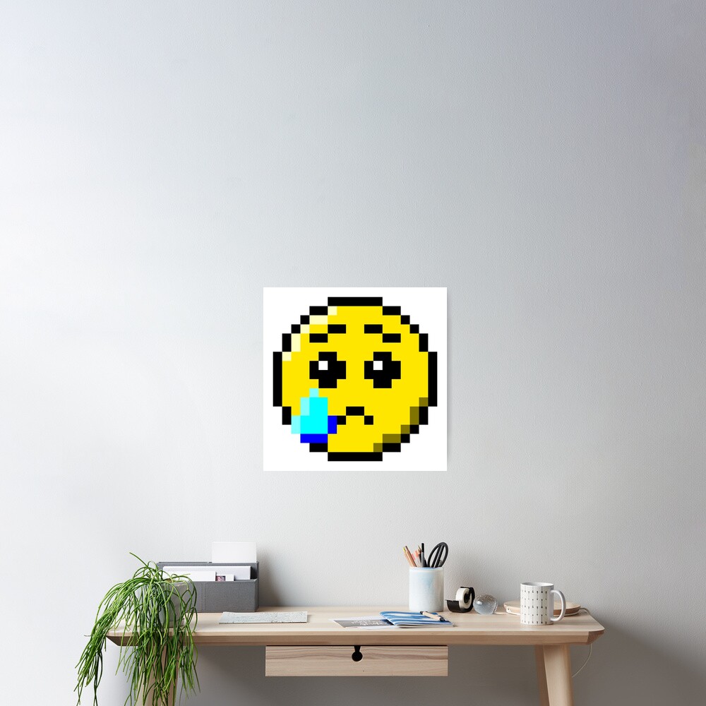 "Pixel Art Faces - Teardrop" Poster for Sale by quacksecho | Redbubble