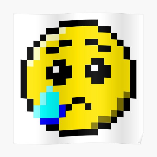 "Pixel Art Faces - Teardrop" Poster for Sale by quacksecho | Redbubble
