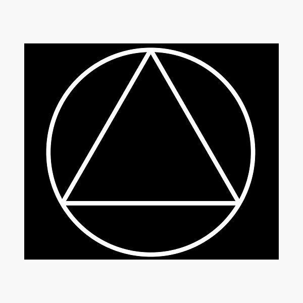 Lámina fotográfica «Triángulo dentro del círculo Forma Diseño Gráfico ...