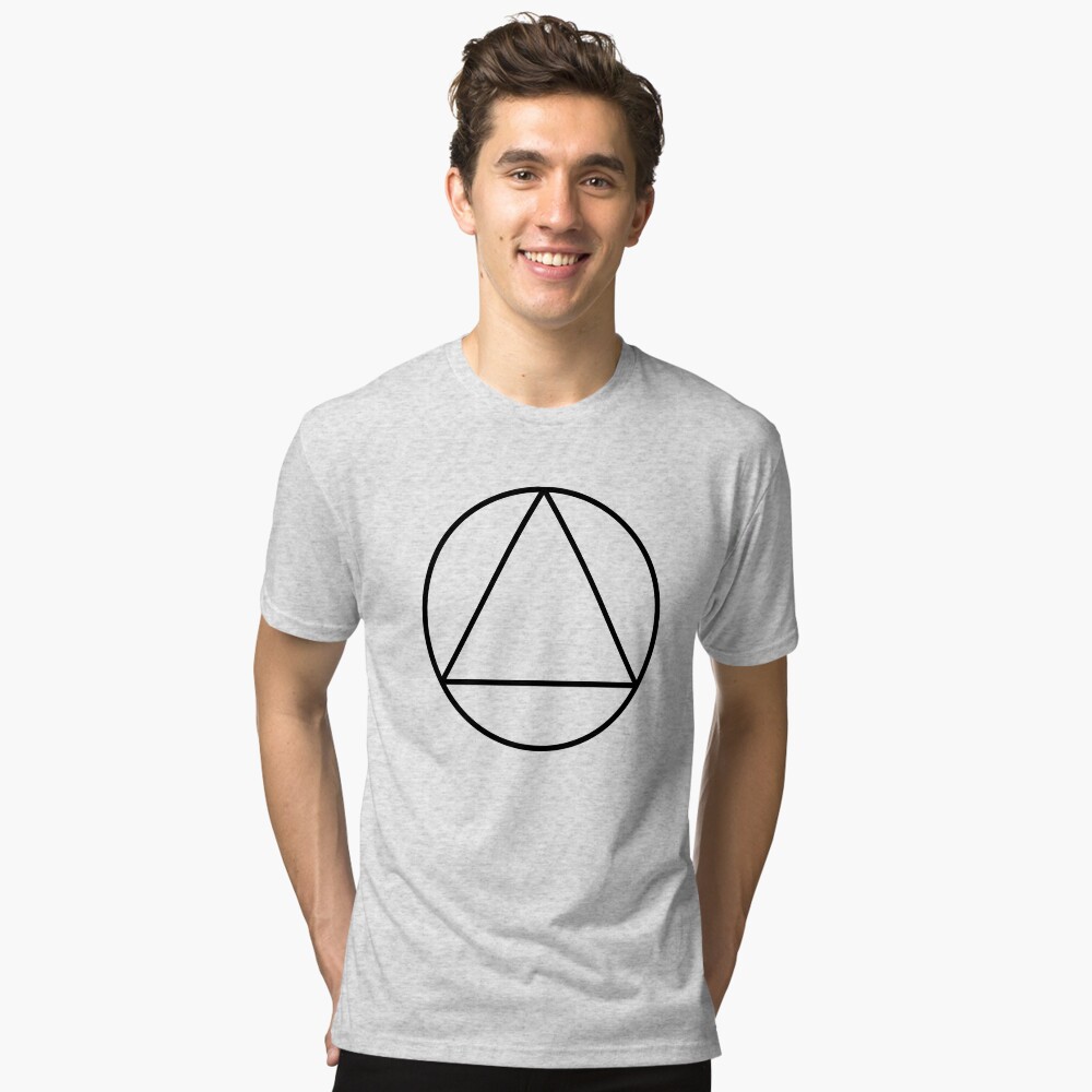 "White Triangle Inside Circle, Geometry Symbol" Art Print for Sale by ...