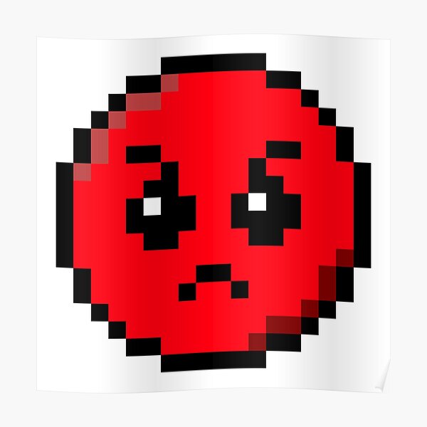 "Pixel Art Faces - Angry" Poster for Sale by quacksecho | Redbubble