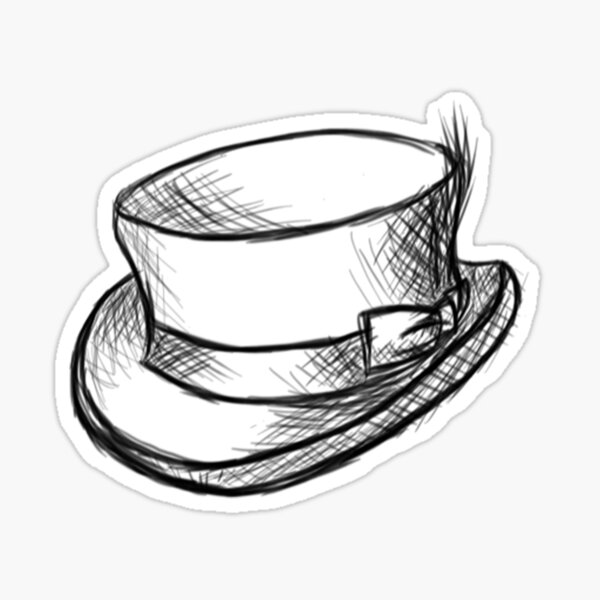 "Fancy Top Hat" Sticker by Harajukbox | Redbubble