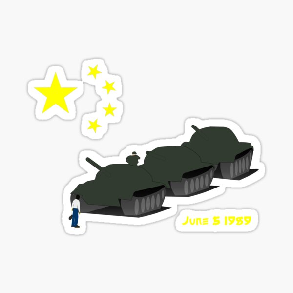 "Tank Man (Unknown Rebel) - China, Tiananmen Square protest " Sticker ...