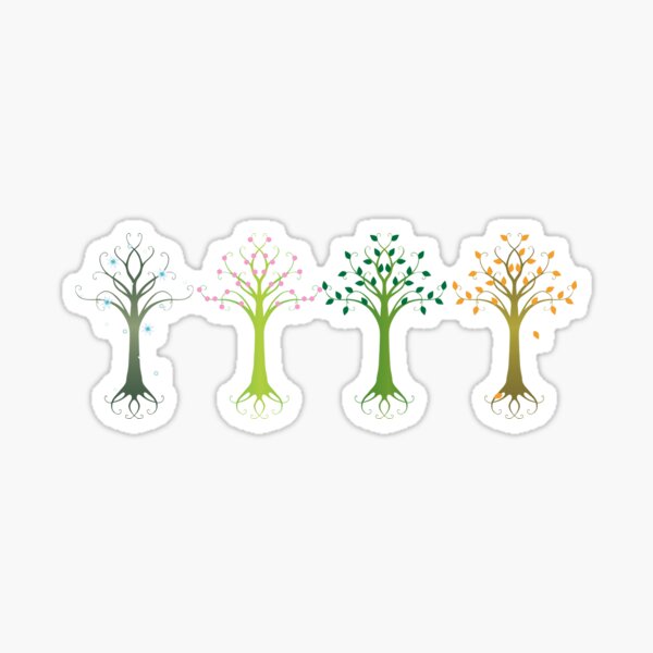 "four seasons" Sticker for Sale by foxgloves | Redbubble