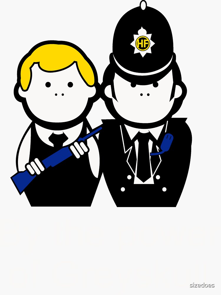 "Hot Fuzz" Sticker for Sale by sizedoes | Redbubble