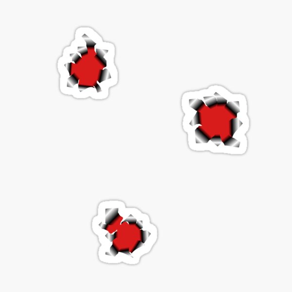 Bullet Wound Stickers | Redbubble