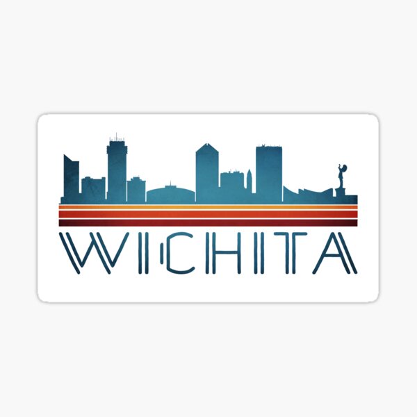 "Wichita Skyline" Sticker for Sale by OrangeSunStudio | Redbubble