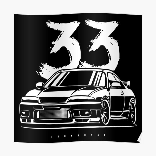 "Skyline R33 GT-R" Poster for Sale by OlegMarkaryan | Redbubble