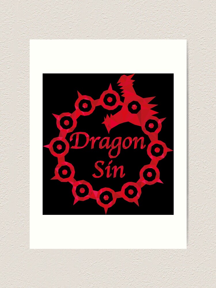 "Seven Deadly Sins, Meliodas Symbol Poly + Text" Art Print for Sale by ...