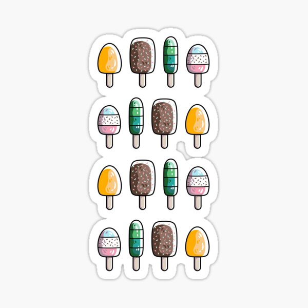 "Fun Ice Lollies / Popsicles" Sticker for Sale by freeves | Redbubble