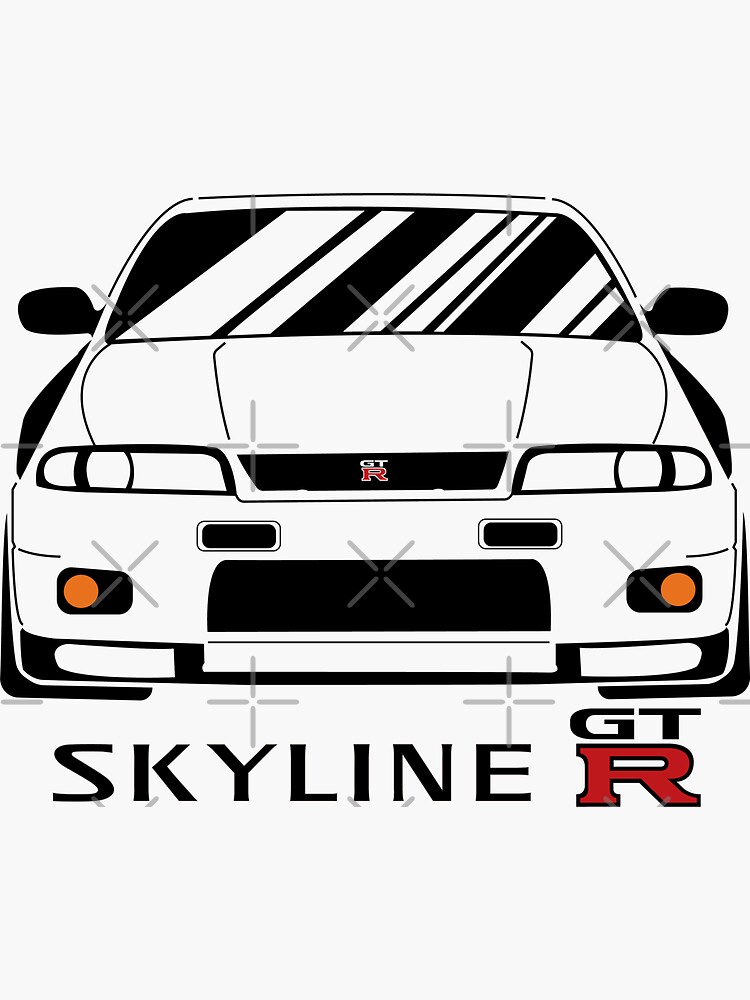 "skyline gtr r33" Sticker for Sale by dgallego | Redbubble