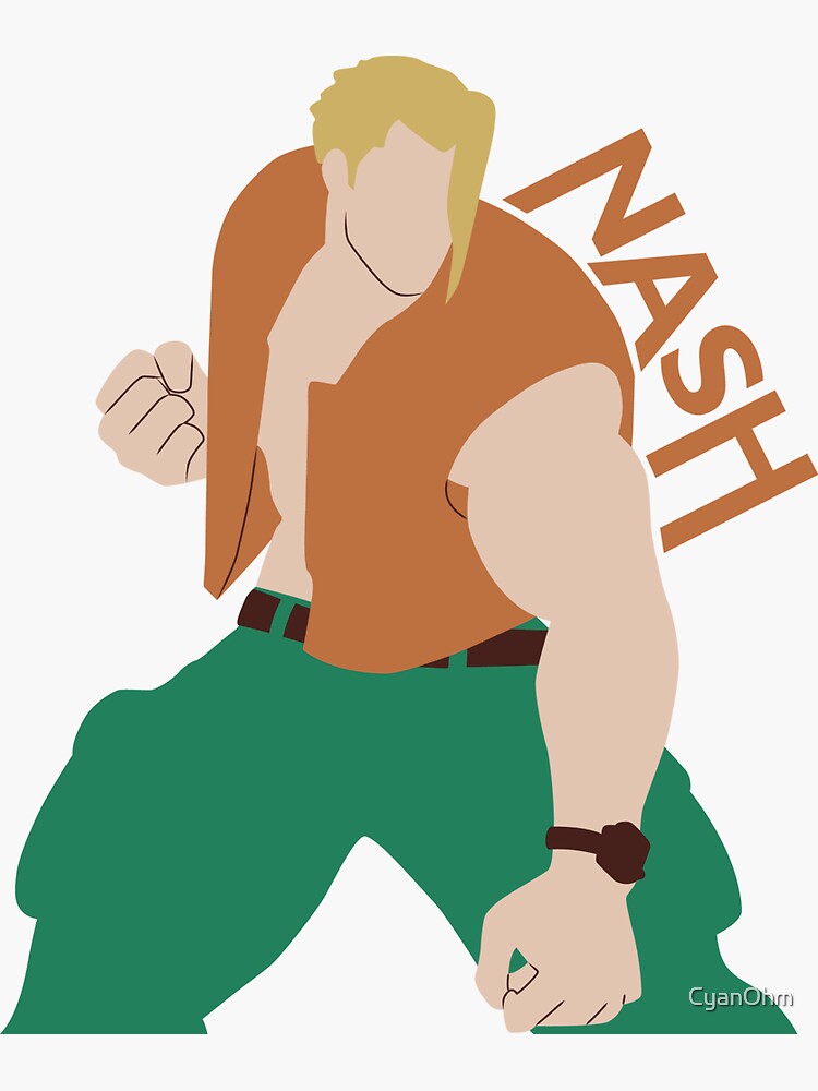 "Nash Story SFV Minimalist Vector Trace" Sticker for Sale by CyanOhm ...