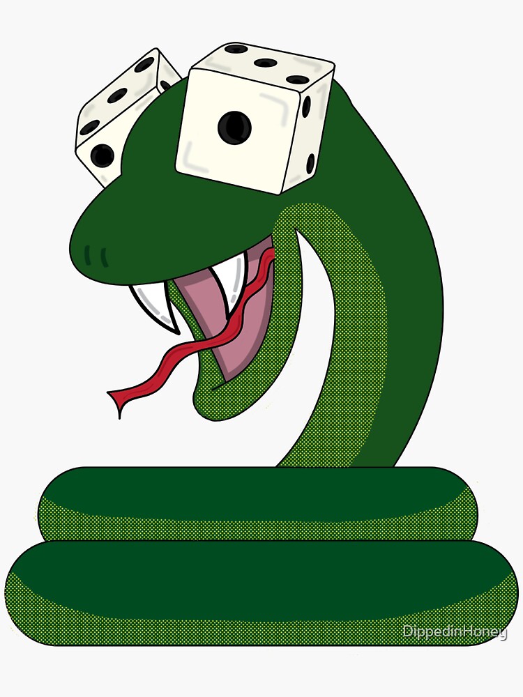 "Snake Eyes" Sticker for Sale by DippedinHoney | Redbubble