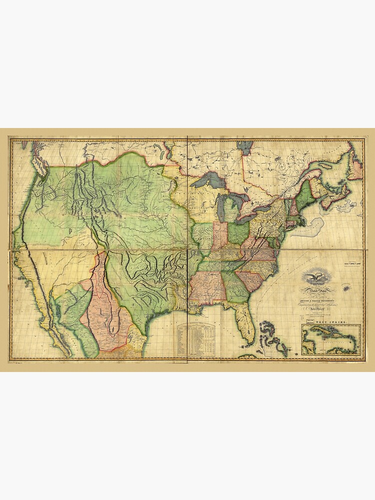 Mapa De Estados Unidos En 1816