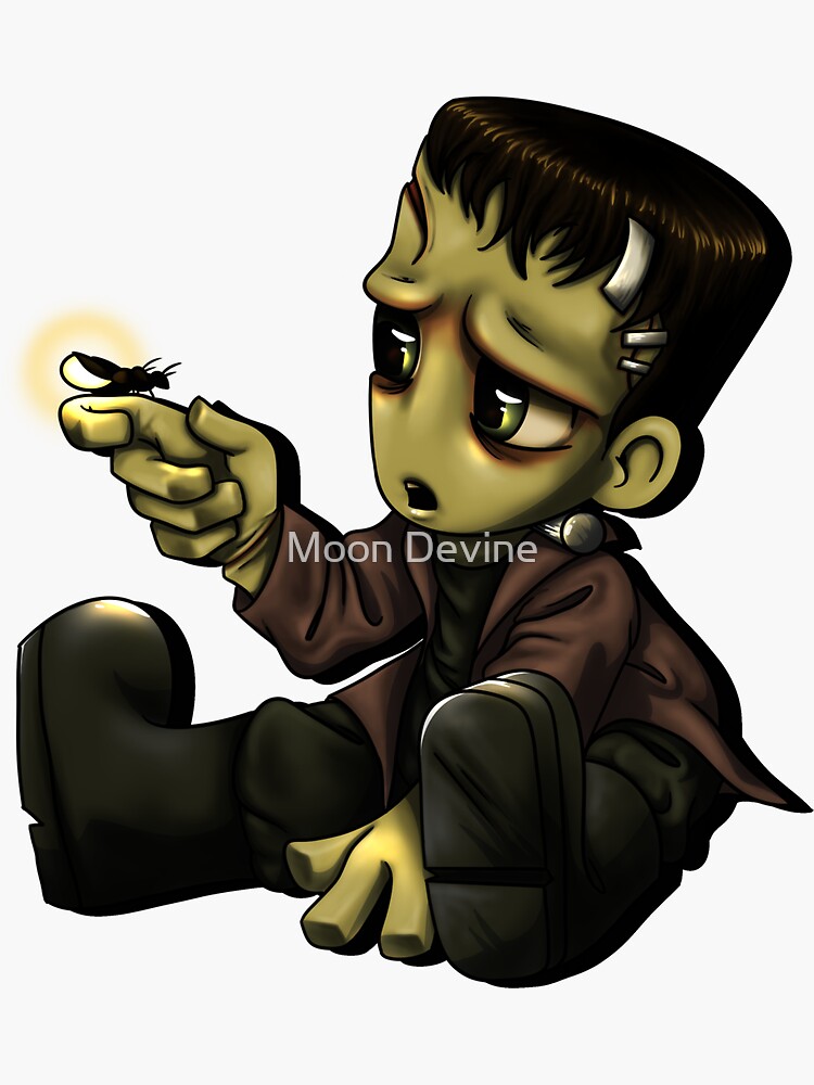 "Frankenstein Sad Monsters " Sticker for Sale by MadiDevineArt | Redbubble