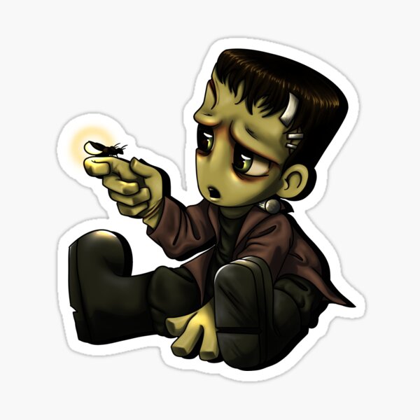 "Frankenstein Sad Monsters " Sticker for Sale by MadiDevineArt | Redbubble