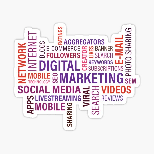 "Marketing" Sticker by GraziaDesigner | Redbubble