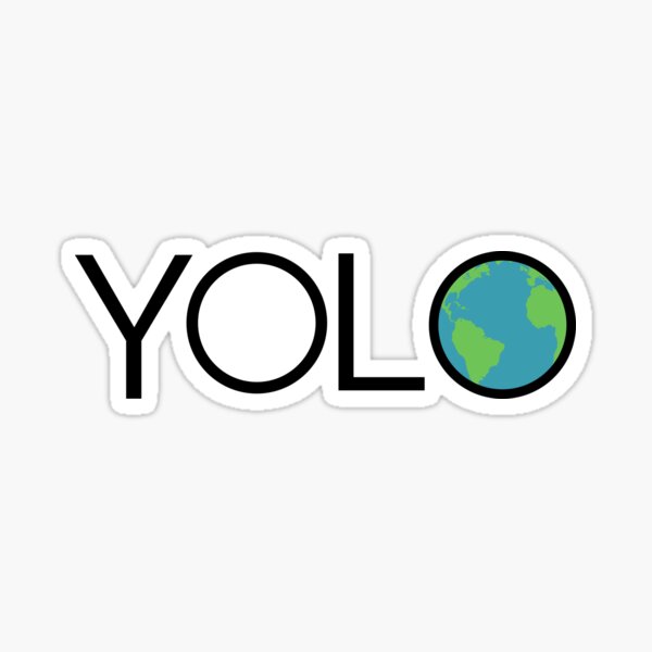"YOLO" Sticker for Sale by micaelaharris | Redbubble