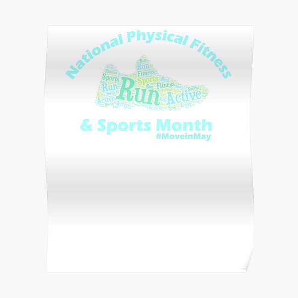 "National Physical Fitness and Sports Month with Running Shoe Design ...
