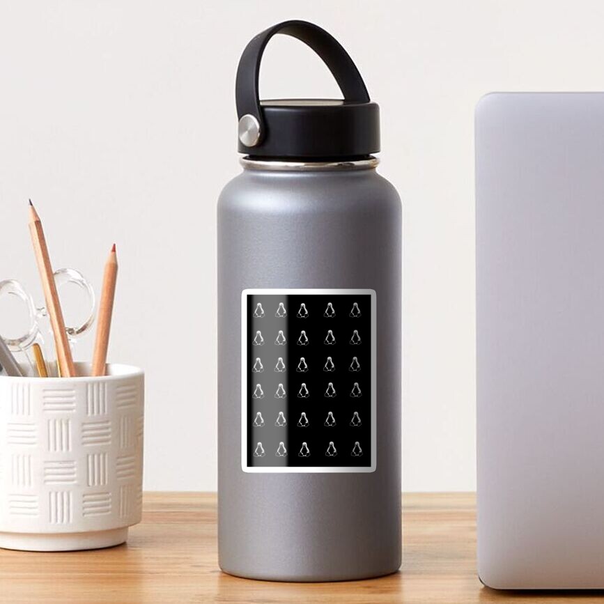 "Linux Tux Key Caps Black (Use 1/2" Hole Punch)" Sticker for Sale by ...