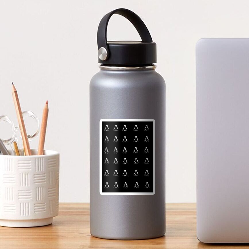 "Linux Tux Key Caps Black (Use 1/2" Hole Punch)" Sticker for Sale by ...