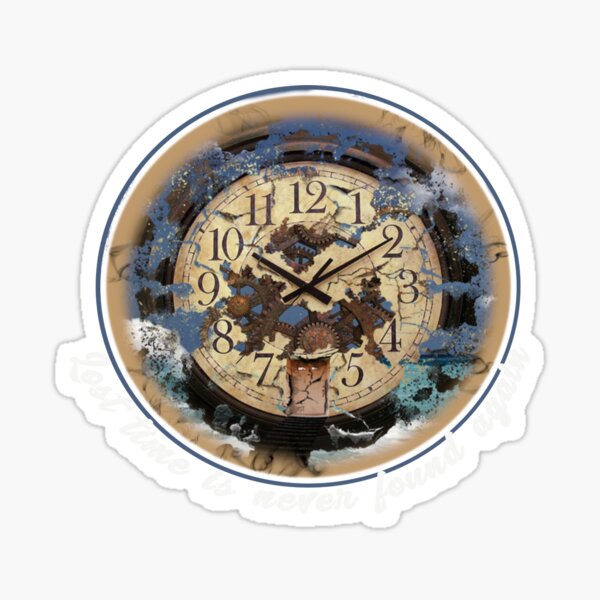 "Time clock " Sticker for Sale by Yaalk | Redbubble